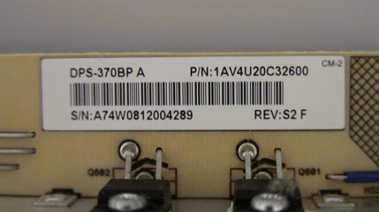 HDTV PARTS. 1AV4U20C32600, DPS-370BP, 2950205703, DPS-370BPA, E177671 ...