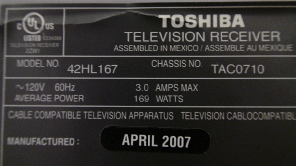 HDTV PARTS. 23351320, SPK-1468A0, A7052, 42HL167, 42DPC85, 47HL167 ...