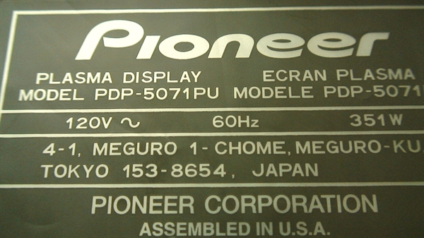 HDTV PARTS. AWW1144, ANP2155-B, 2305-AWW1144, PIONEER, PDP-5071PU, PDP ...