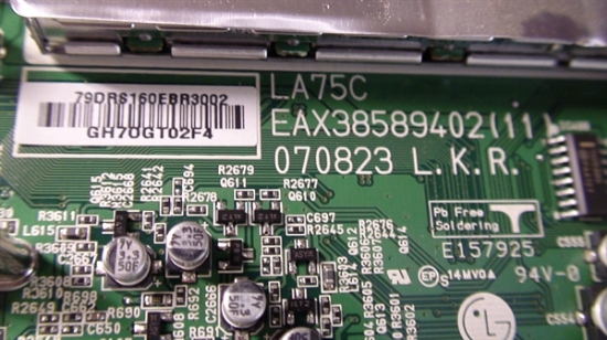 HDTV PARTS. EBR41975801, EBR39224701, EAX3858942, E157925, LG, 42PC5D ...