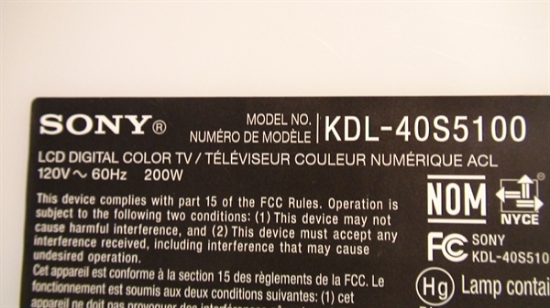 HDTV PARTS. A1650550A, A-1650-550-A, 1-879-189-11, 173067911, SONY LOGO ...