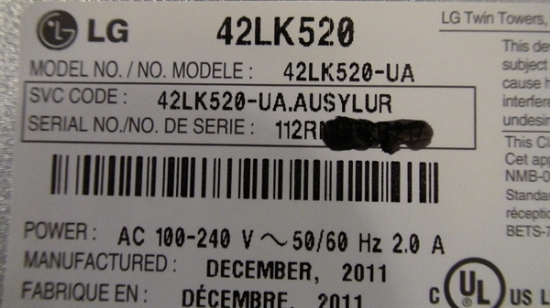 HDTV PARTS. EAD61652510, HL1134, E239426, TV RIBBON CABLE, LCD RIBBON ...