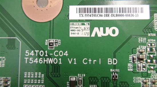 HDTV PARTS. 55.54T01.C08, 55.54T01.C11, 54T01-C04, T546HW01, E150630 ...