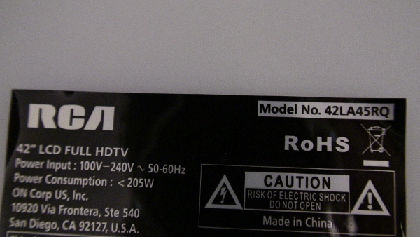 HDTV PARTS. 42RE01TC81XLNA0-B1, T.RSC8.1B, T.RSC8.1B10516, E214887, RM ...