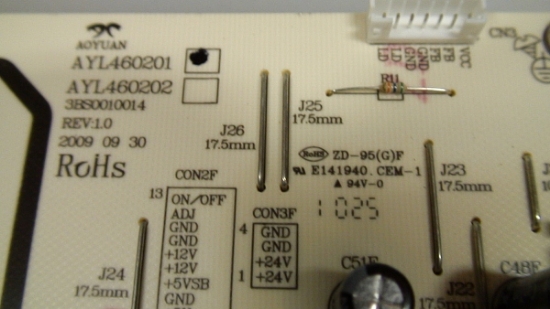 HDTV PARTS. 113050220, AYL460201, AYL460202, 3BS0010014, E141940 ...