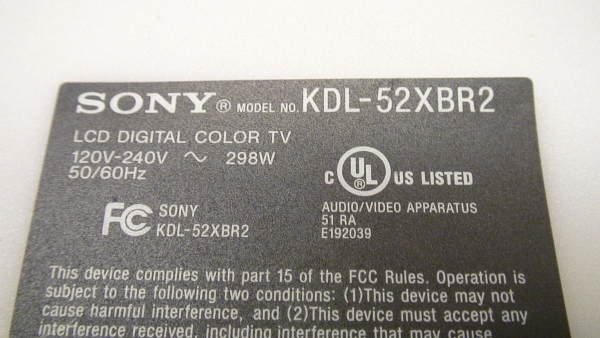 HDTV PARTS. LVDS CABLE, SONY LVDS CABLE, KDL-52XBR2, KDL-52XBR3, KDL ...