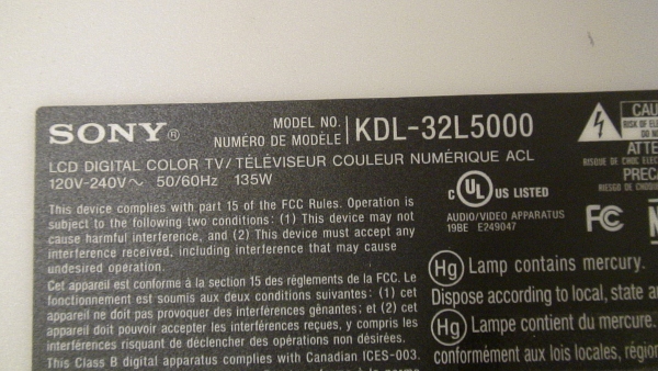 HDTV PARTS. LVDS CABLE, TCON CABLE, SONY LVDS CABLE, KDL-32L5000, KDL ...