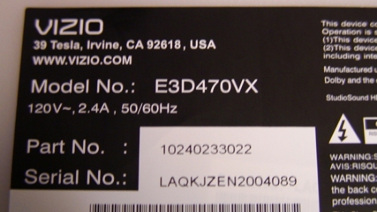 HDTV PARTS. 0460-2860-1491, LC470WUH, AWM 2076, E97252-K, LVDS RIBBON ...