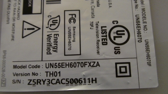 HDTV PARTS. BN39-01475P, ELETECK E254881, AWM STYLE 21016 26AWG, 3701 ...