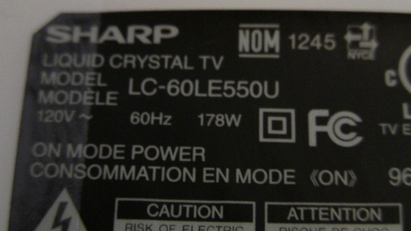 HDTV PARTS. QCNW-N226WJZZ, LC-60LE550U, SHARP 60 LED TV LVDS CABLE, LED ...