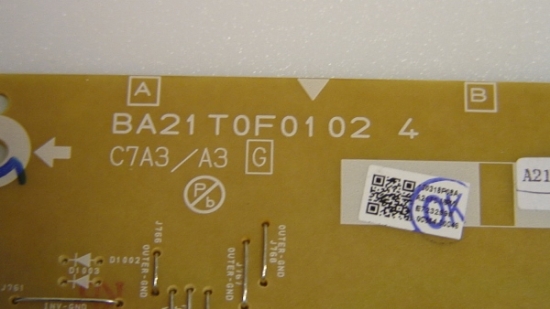 HDTV PARTS. A21T0MPW-001, BA21T0F0102, A21T0MPW, A21T1MPW, V390HJ1-L01 ...