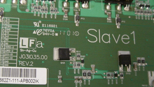 HDTV PARTS. RDENC2662TPZ1, NQP0000000075, J03I035.00, E116921, C2662Z1 ...
