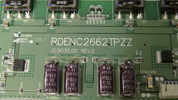 HDTV PARTS. RDENC2662TPZZ, NQP0000000076, J03I035.00, E116921, SC601TS ...