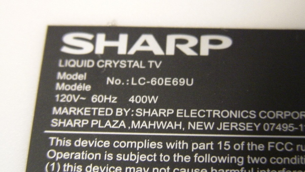 HDTV PARTS. RDENC2662TPZZ, NQP0000000076, J03I035.00, E116921, SC601TS ...
