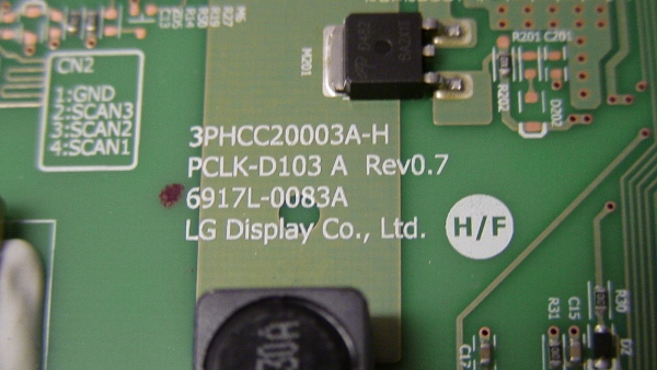 HDTV PARTS. 6917L-0083A, 3PHCC20003A-H, PCLK-D103 A, LC550EUA-AEF1 ...