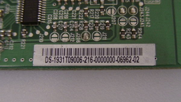 HDTV PARTS. V225-A04HF, V225-A04, 4H.V2258.301/A, E206453, DS-1931T09 ...