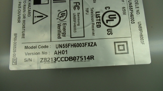 HDTV PARTS. BN41-01937B, BN41-01937, LTK E148000, AWM STYLE 21016 26AWG ...
