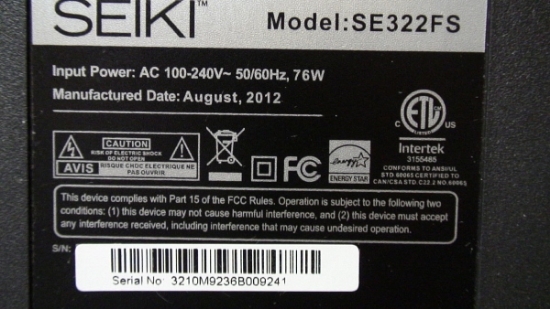 HDTV PARTS. SEIKI SE322FS 32 INCHES 720P, 60HZ LED TV, SEIKI 32 LED TV ...