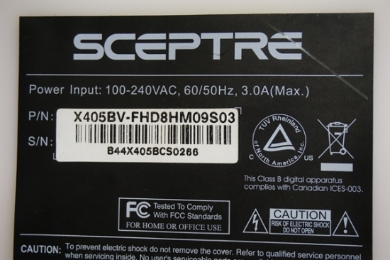 HDTV PARTS. SSI400_08A01, SSI400-08A01 REV 0.2, X405BV-FHD, X405BV ...