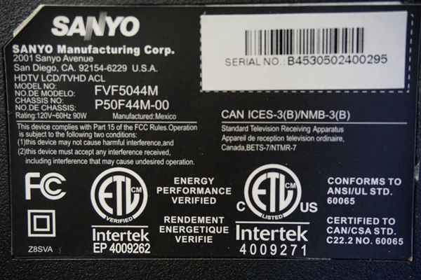 HDTV PARTS. 40-F3500A-KEC2HG CA-F120 FVF5044 P50F44-00 DP50E44 P50E44 ...