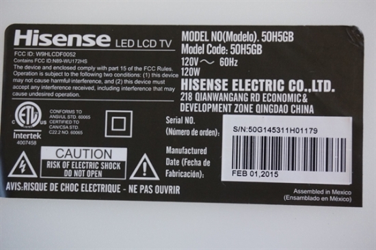 HDTV PARTS. 1134779 50H5GB HISENSE 50 LED TV BACK LIGHT CABLE HISENSE ...